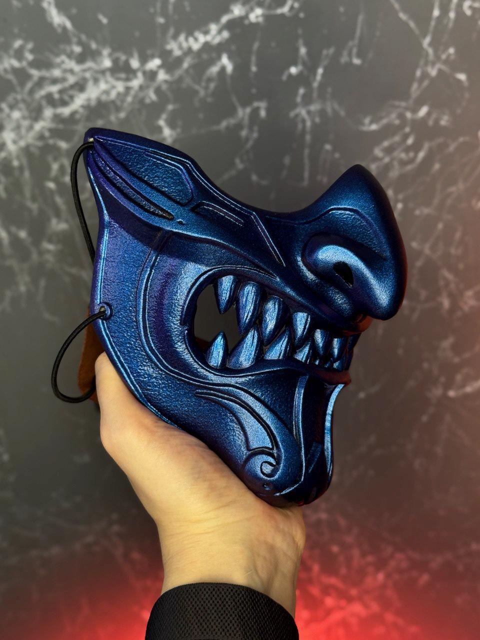 Bronze Oni Mask: Japanese Samurai Cosplay Armor, Genzin Cosplay Menpo ...