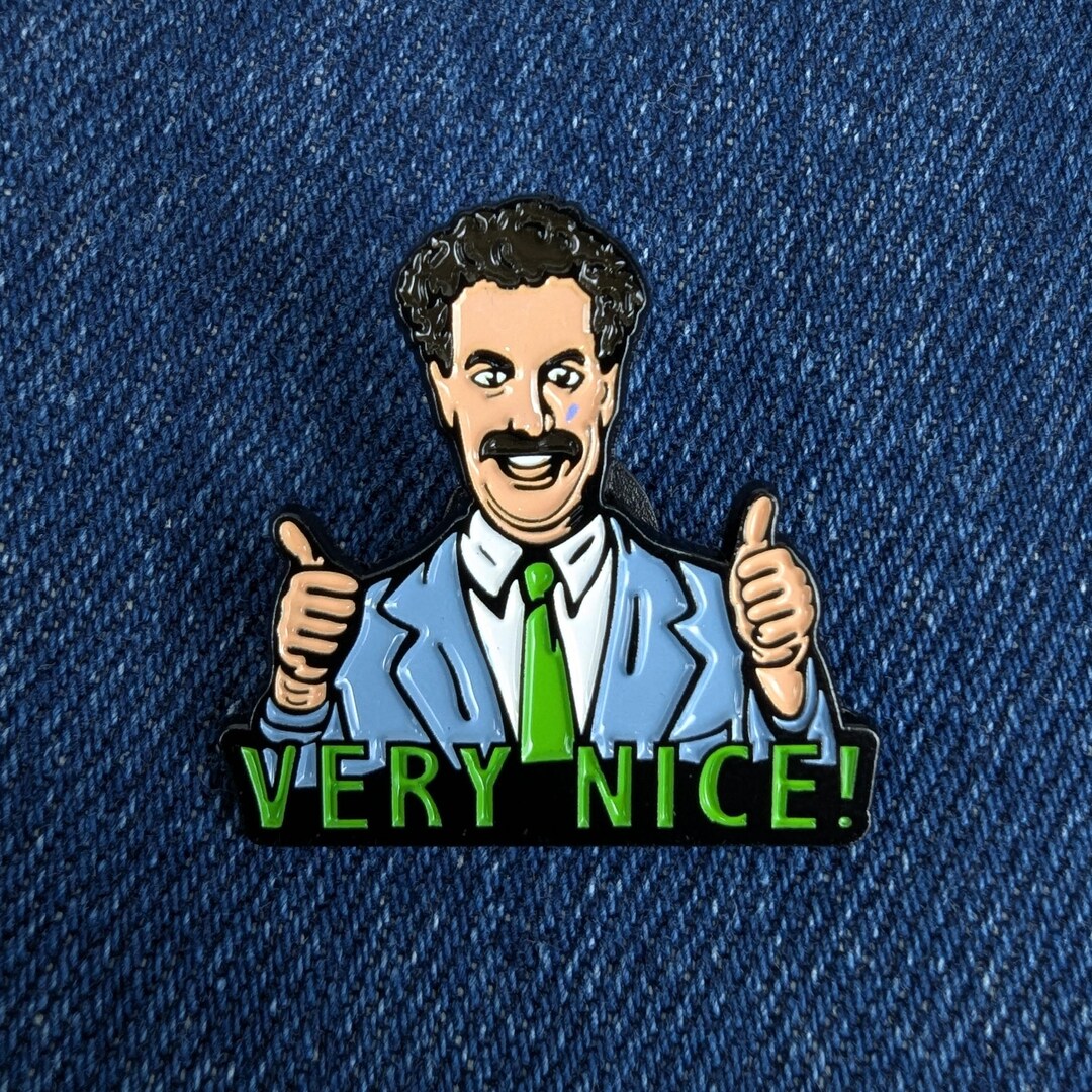 Funny Borat Enamel Lapel Pin – Cartoon Character Brooch Inspired by ...