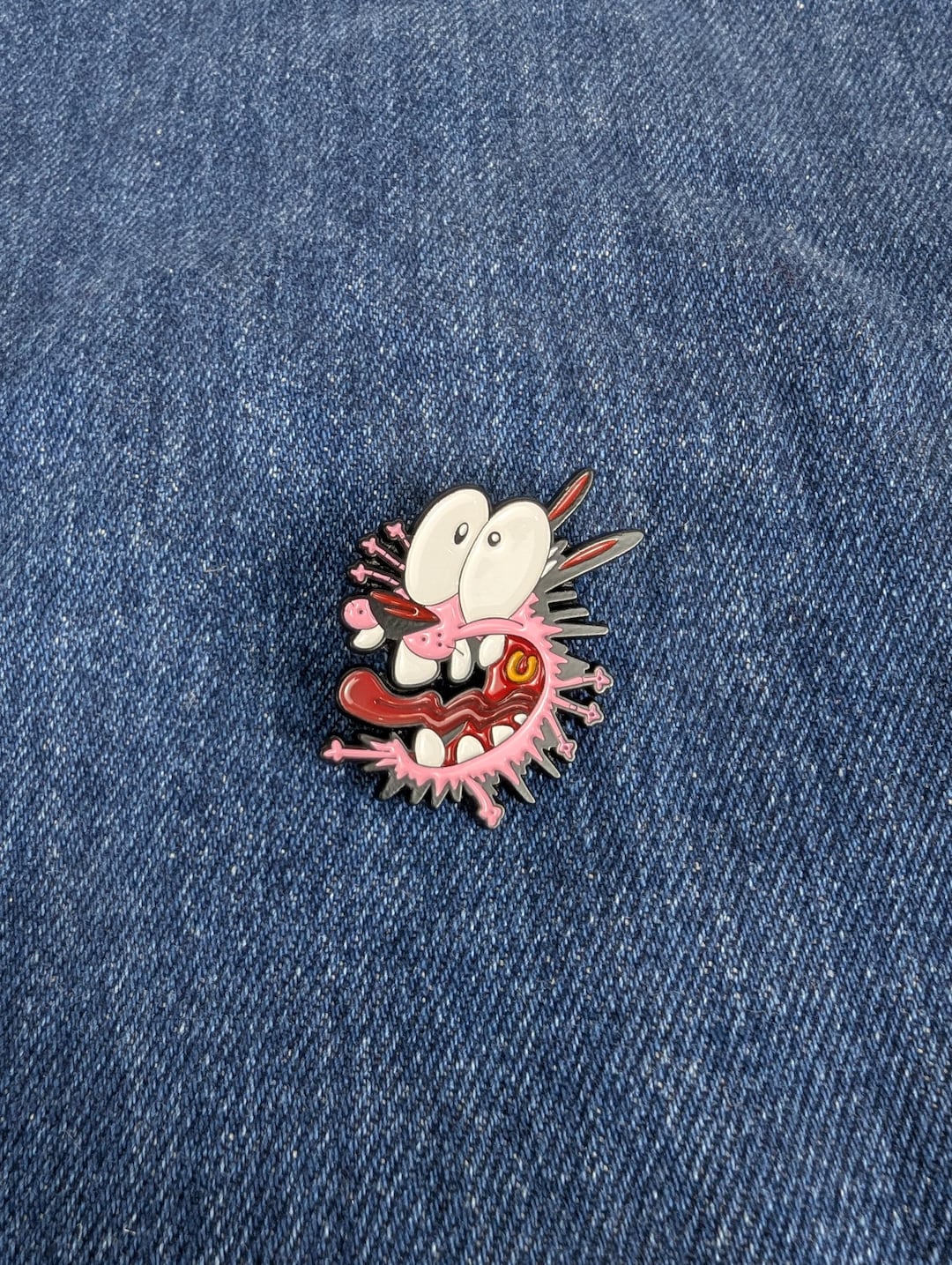 Courage the Cowardly Dog Enamel Pin – Cartoon Lapel Brooch - Etsy
