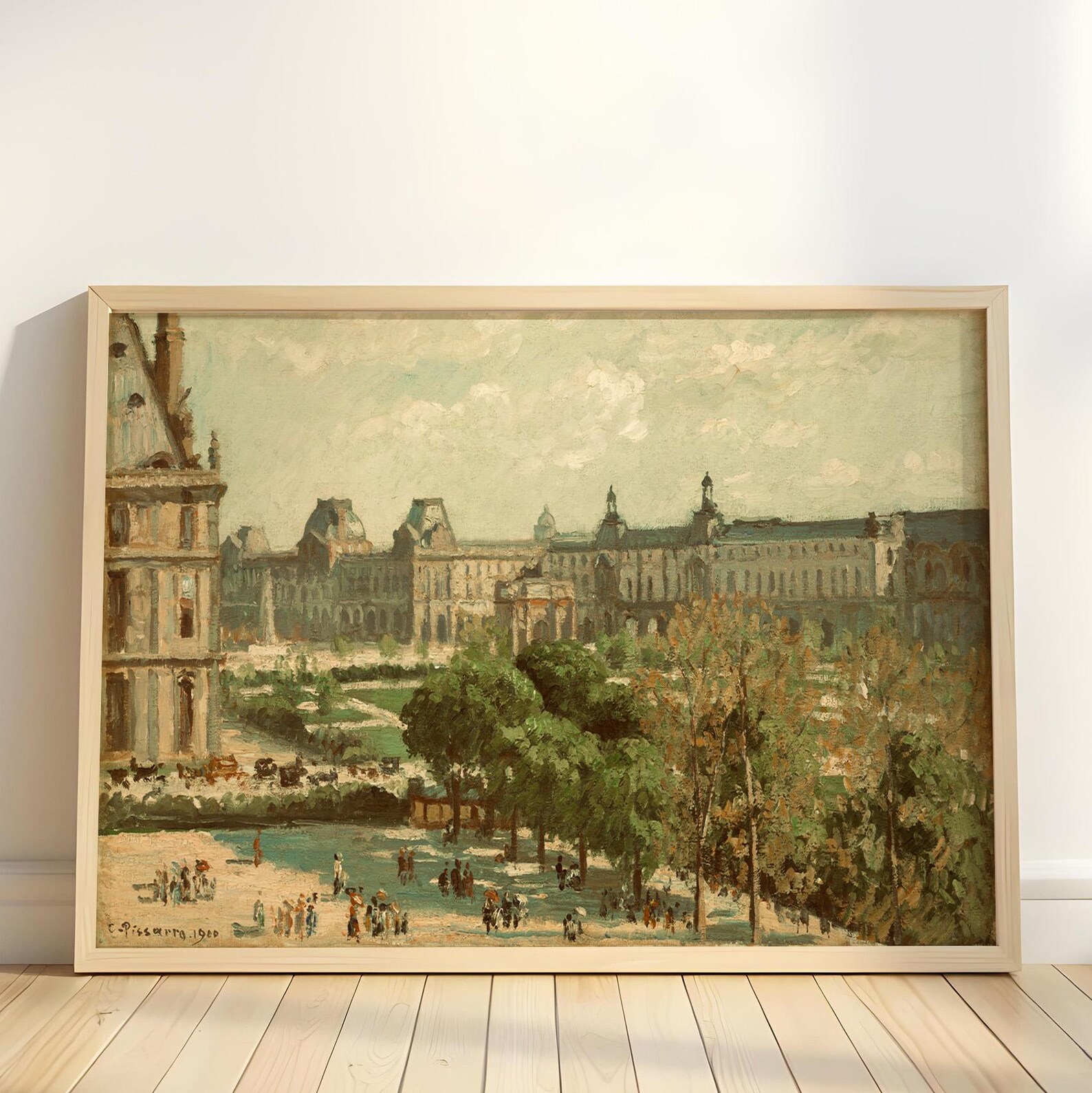Vintage Paris Garden Painting, Classic European Decor, French ...