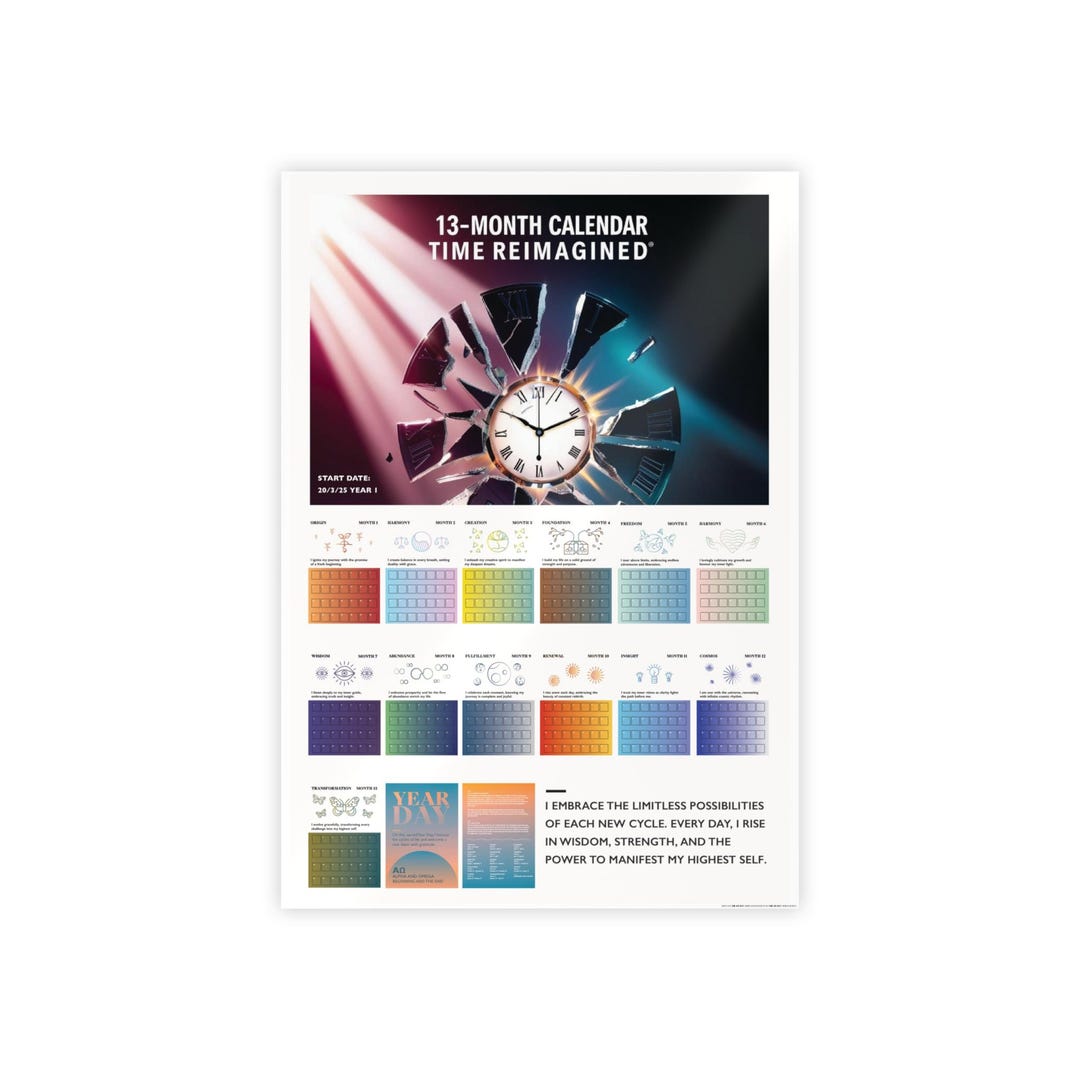 13 MONTH WALL CALENDAR All in One Design - Etsy