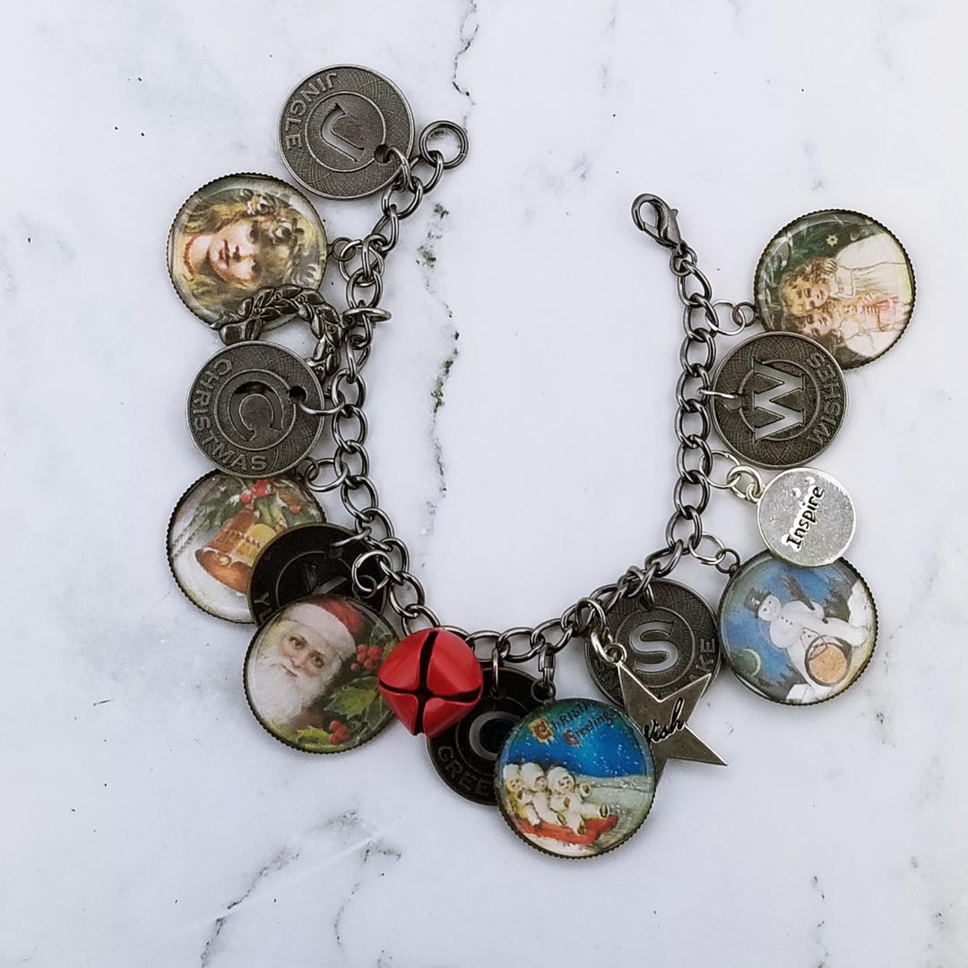 Victorian Christmas Charm Bracelet Victorian Charms Gift for Her ...