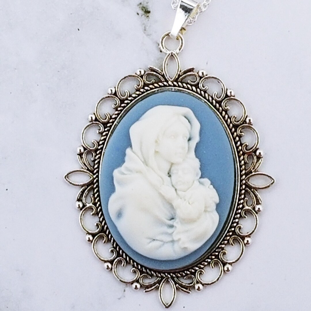 Wedgewood Style Pendant Necklaces - Elegant Pastel & White Jewelry ...