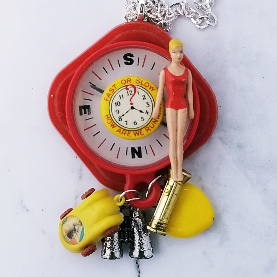 Barbie Doll Charm Necklace Handmade Assemblage Jewelry One of a Kind ...