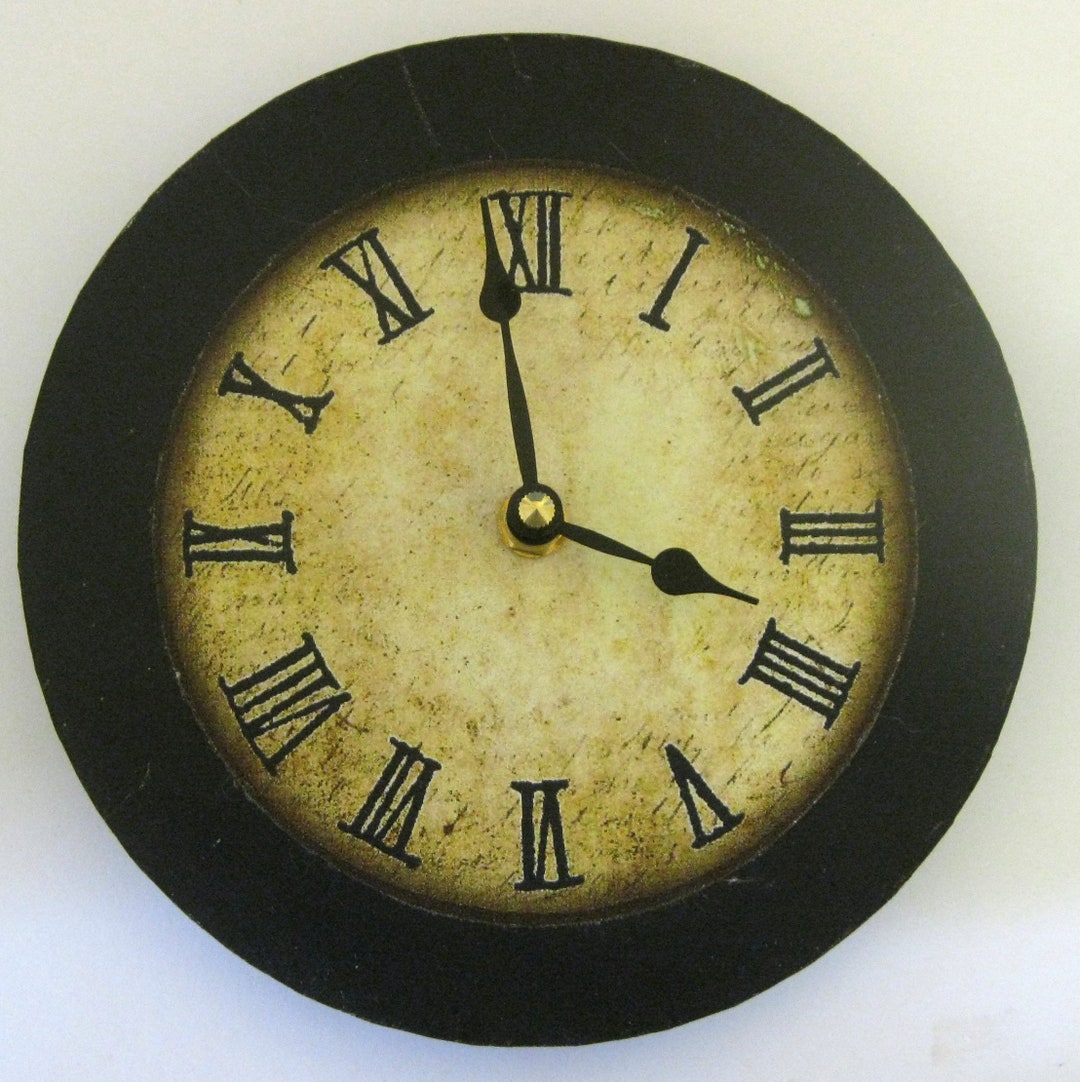 Antique Clock. Victorian Clock. Roman Numerals. Small Wall Clock. 7 ...