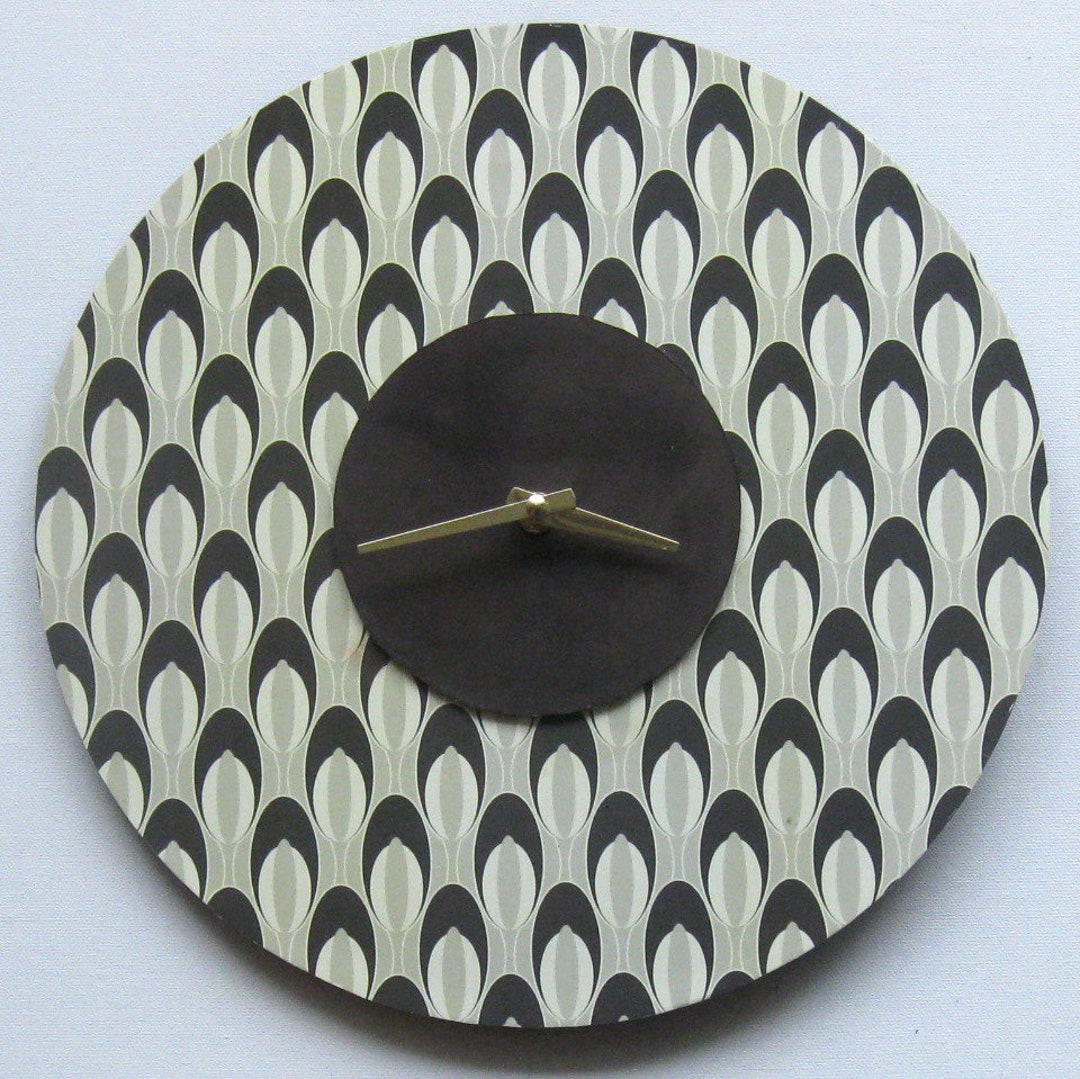 Art Deco Clock. Large Wall Clock. 10 Inch Clock. Art Wall Clock. Eco ...