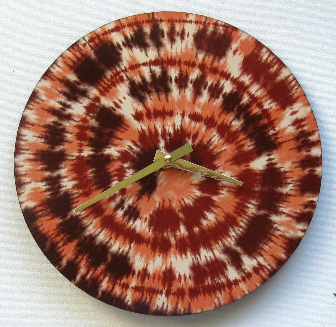 Wall Clock. Art Clock. Tie Dye Clock. Modern Clock. Hippy Clock. 10 ...