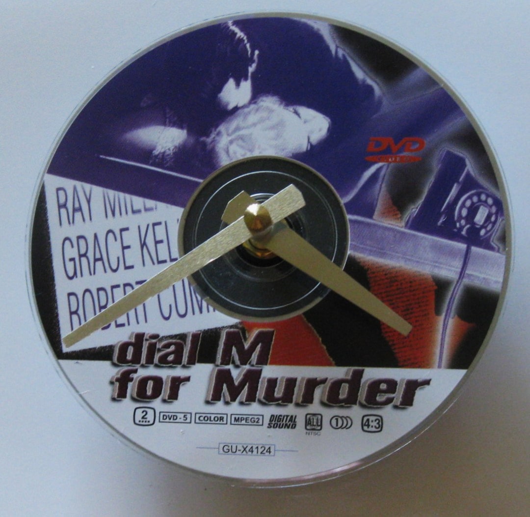 Dial M for Murder Clock. Alfred Hitchcock Movie Clock. Murder Mystery ...