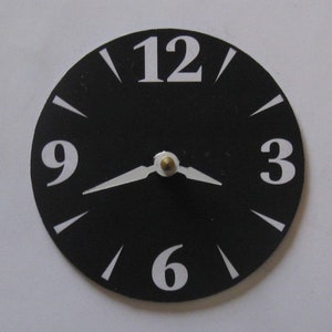 Black and White Wall Clock. 10 Inch Clock. Bold Modern Clock. Clock W ...