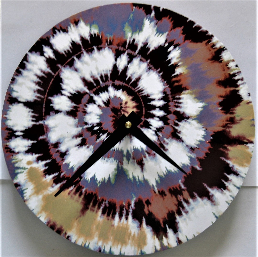 Wall Clock. Art Clock. Tie Dye Clock. Modern Clock. Hippy Clock. 10 ...