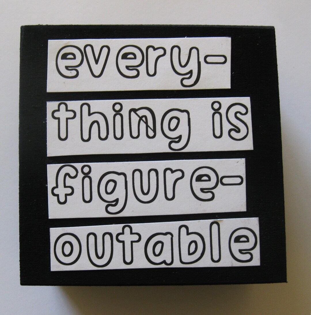 Small Motivational Sign About Problem Solving. Accessory for Shelf or ...