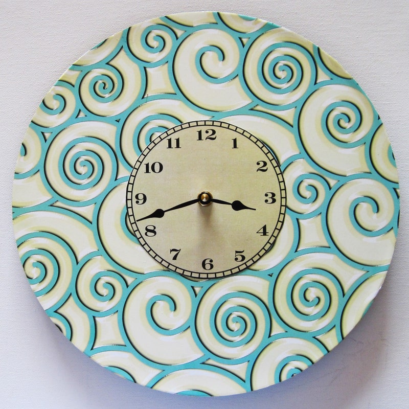 Turquoise Clock - Etsy