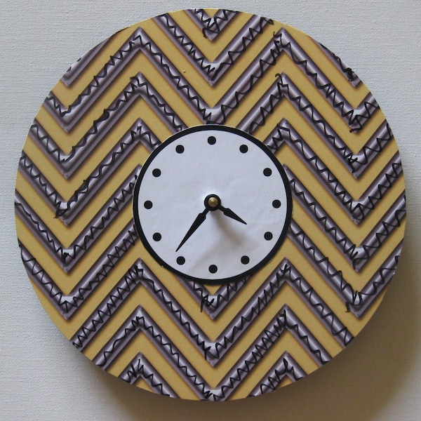 Chevron Wall Clock - Etsy