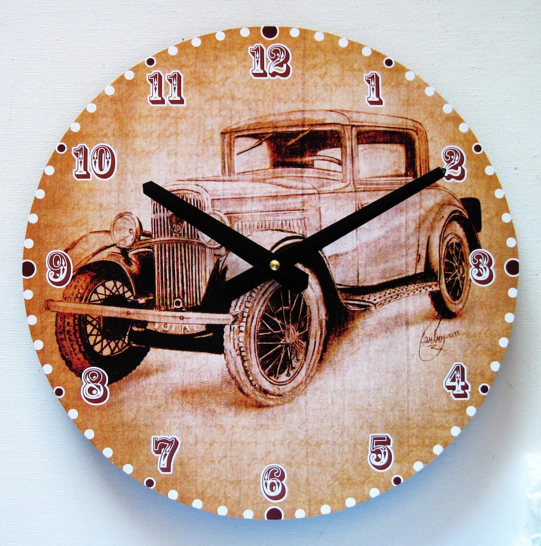 Vintage Car Clock. Model T Ford Clock. Unique Modern Clock. Clock for ...