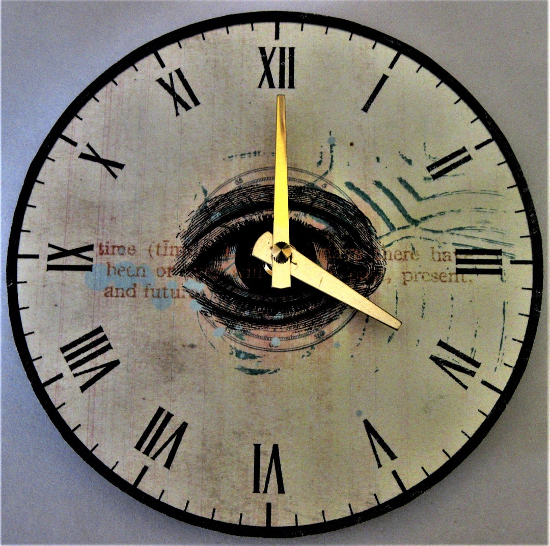 Unique Clock. Steampunk Clock. Small Wall Clock. Art Clock. - Etsy