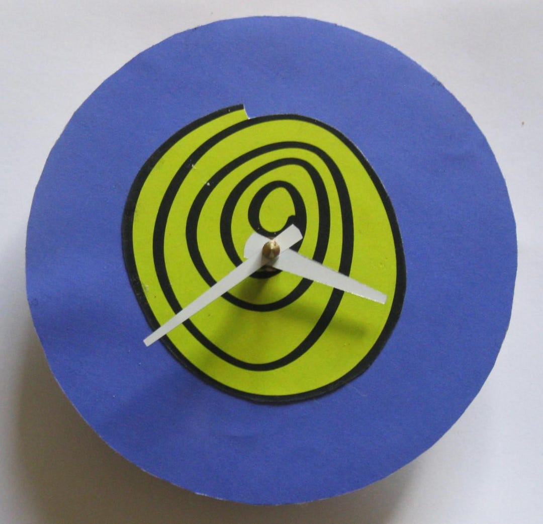 Small Art Wall Clock. Pop Art. Funky Clock. 7 in Clock. Minimalist ...