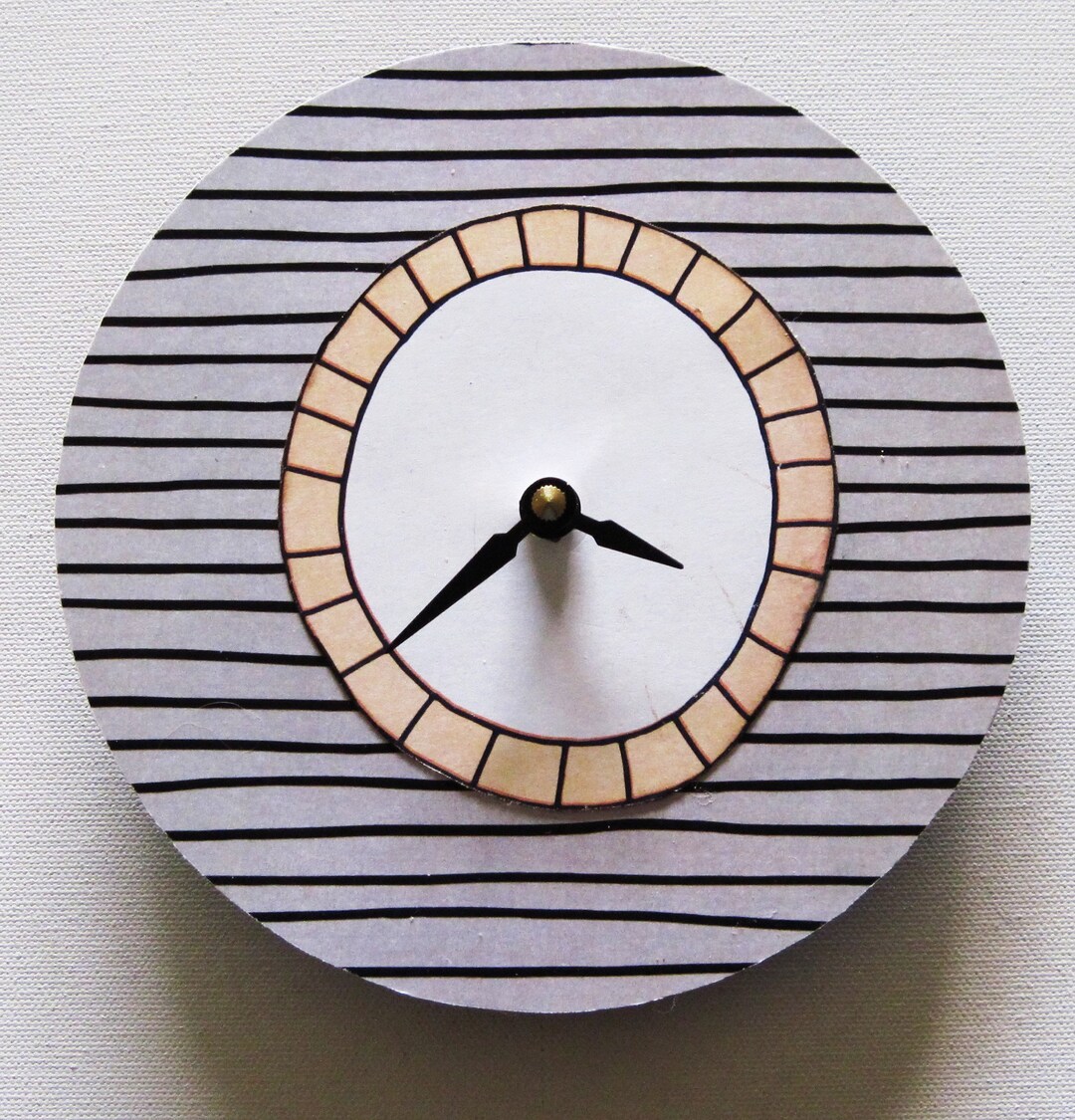 Small Funky Clock. 7 Inch Clock. Art Clock. Minimalist Modern Clock ...