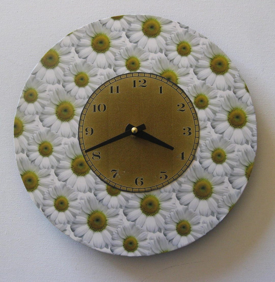 Daisy Clock. Flower Clock. 10 Inch Clock. Unique Modern Contemporary ...