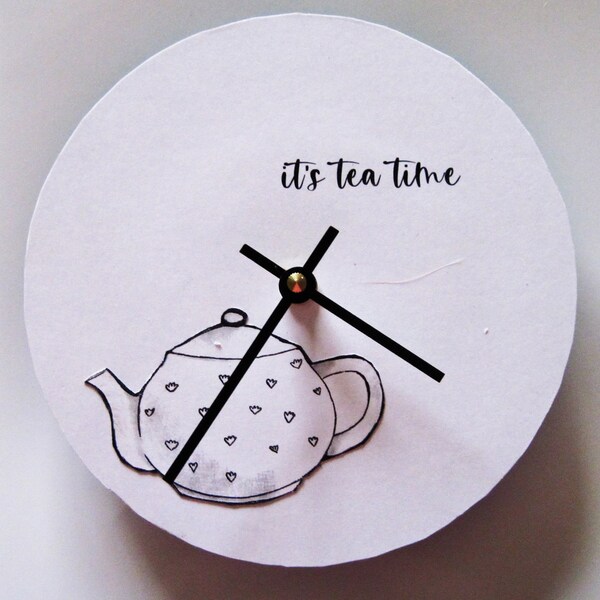 Tea Time Clock - Etsy