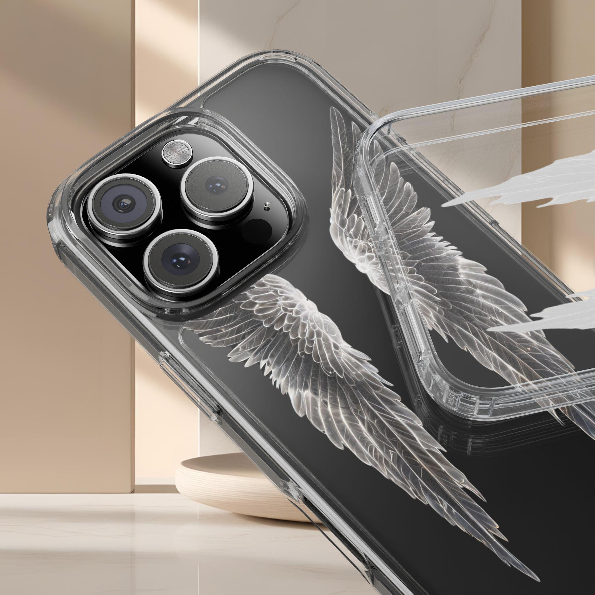 Angel Wings Clear Phone Case, Ethereal Cell Phone Protector, Minimalist ...