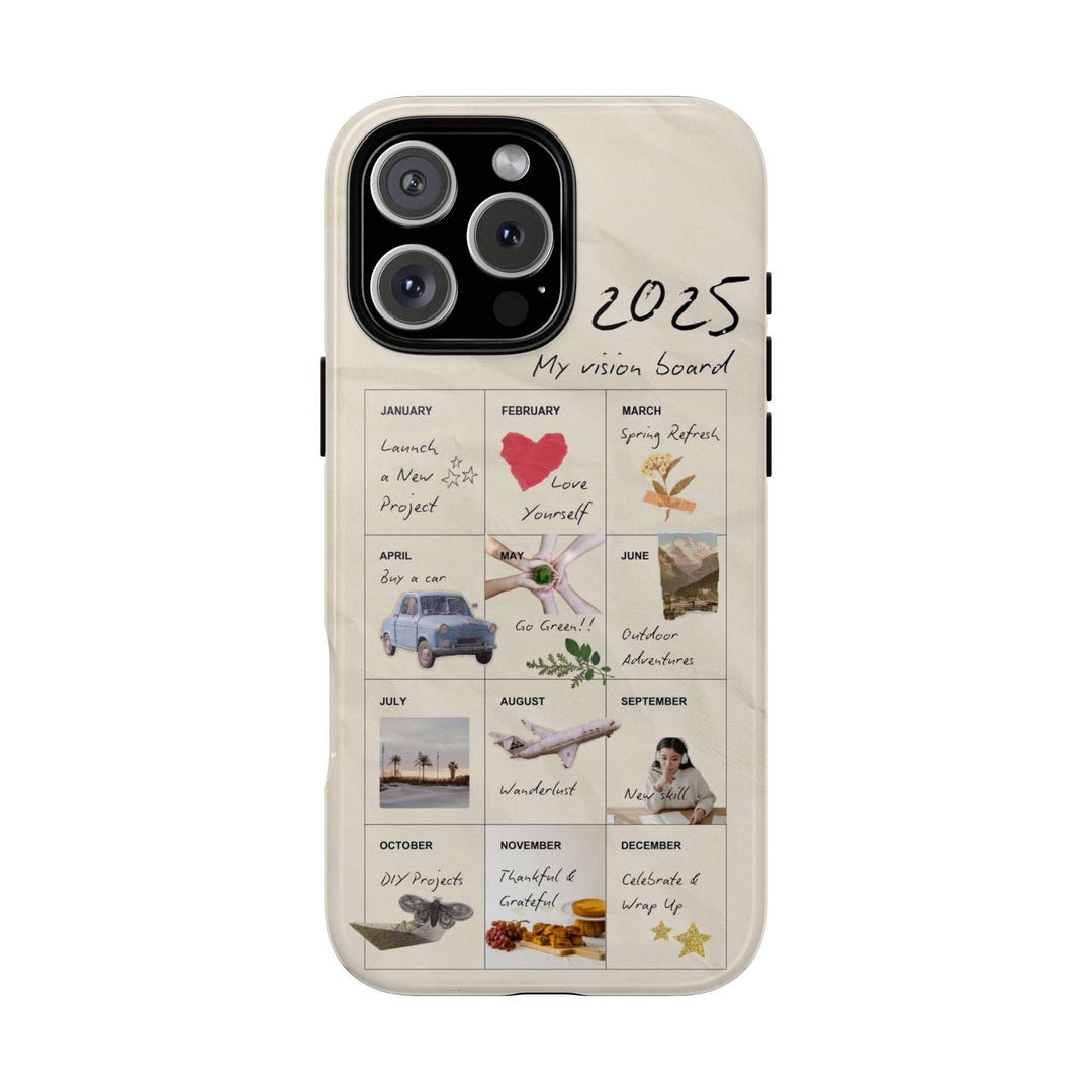 Phone Case Vision Board Design Motivational Art Design Goal Setting ...