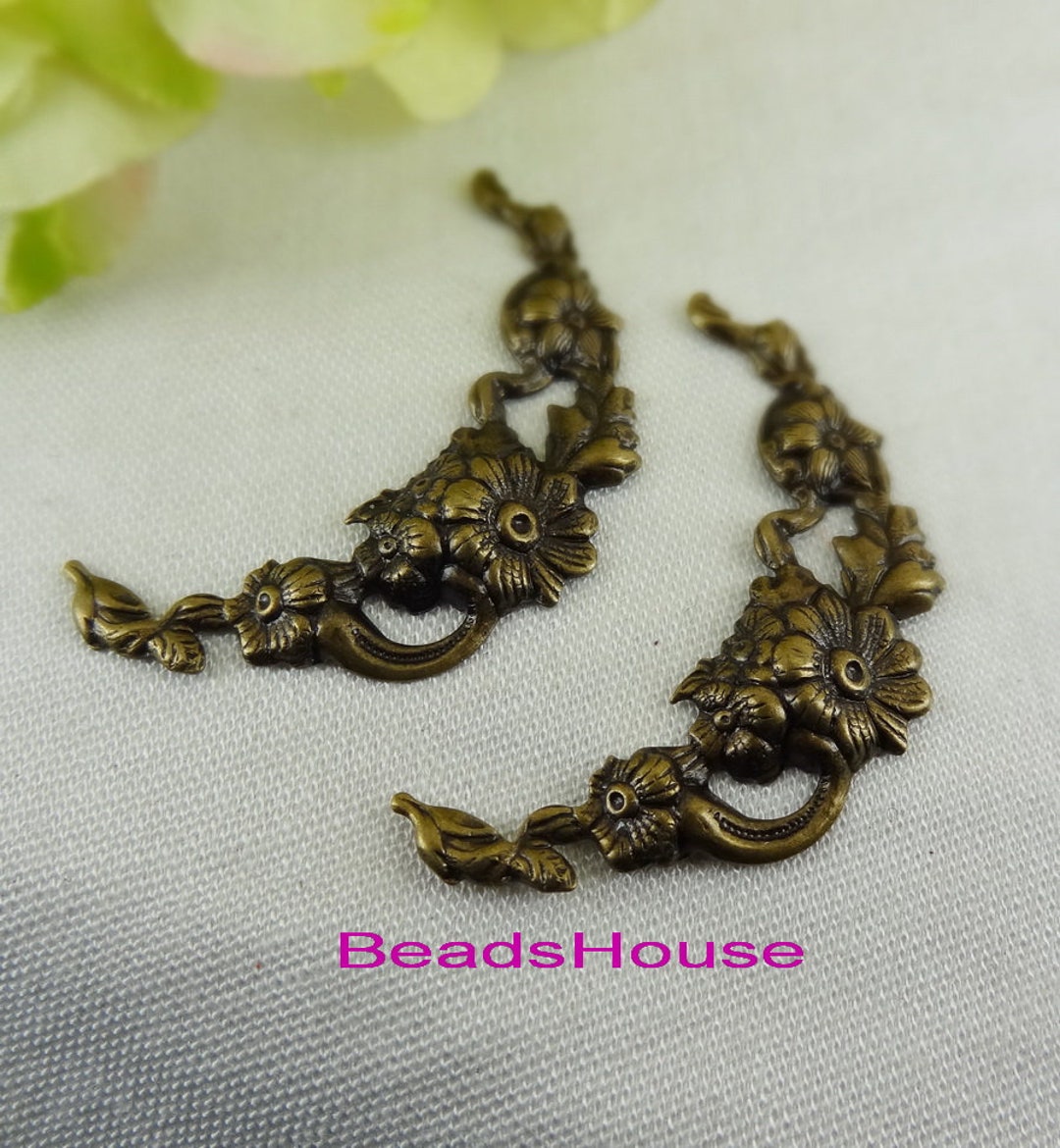 FF-00-00R 15pcs Golden Plated on Brass/ Antique Brass Filigree ...