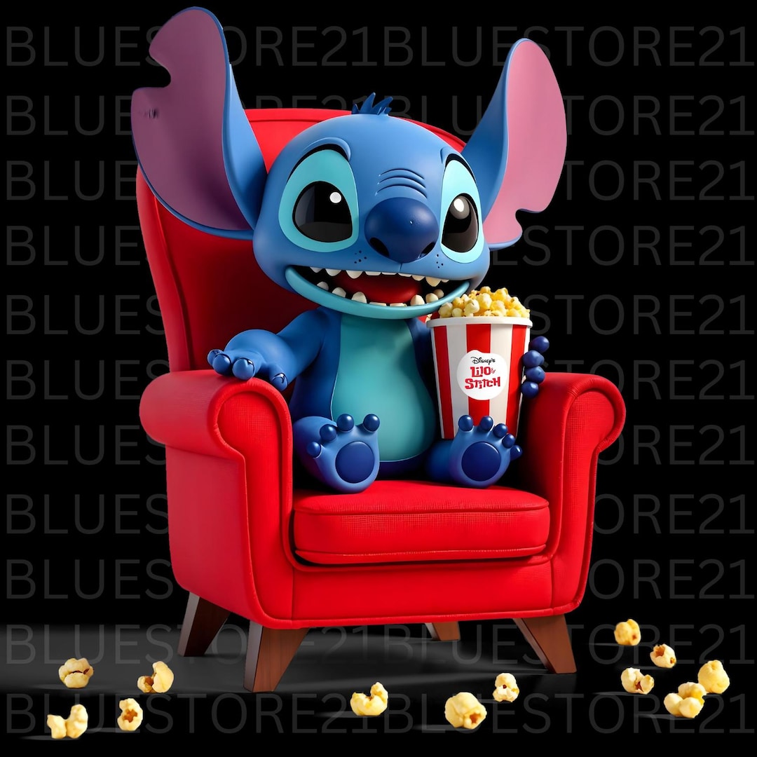 Disney Lilo and Stitch Popcorn Cinema Png and Jpg, Stitch Family ...