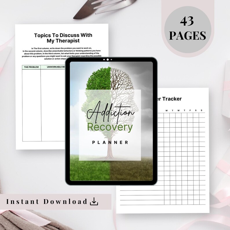 Printable Addiction Recovery Journal: Daily Sobriety Tracker (PDF) - Etsy