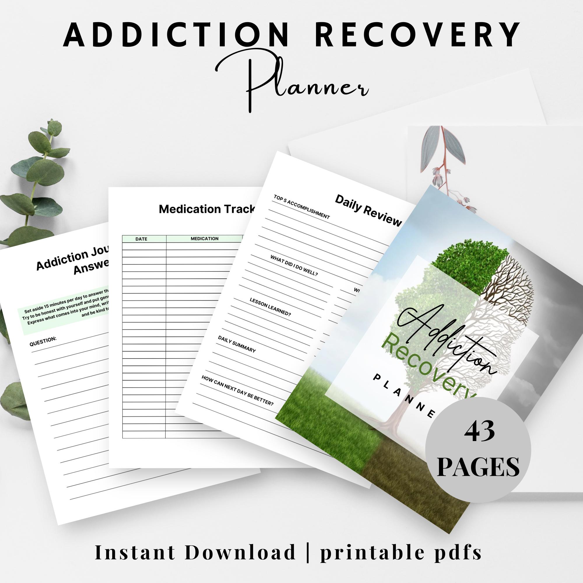 Printable Addiction Recovery Journal: Daily Sobriety Tracker (PDF) - Etsy
