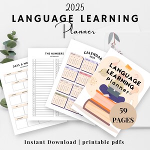2025 Language Learning Planner: Printable Study Tracker (PDF) - Etsy