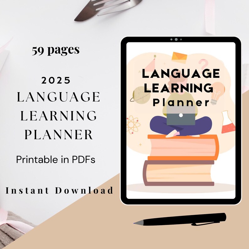 2025 Language Learning Planner: Printable Study Tracker (PDF) - Etsy