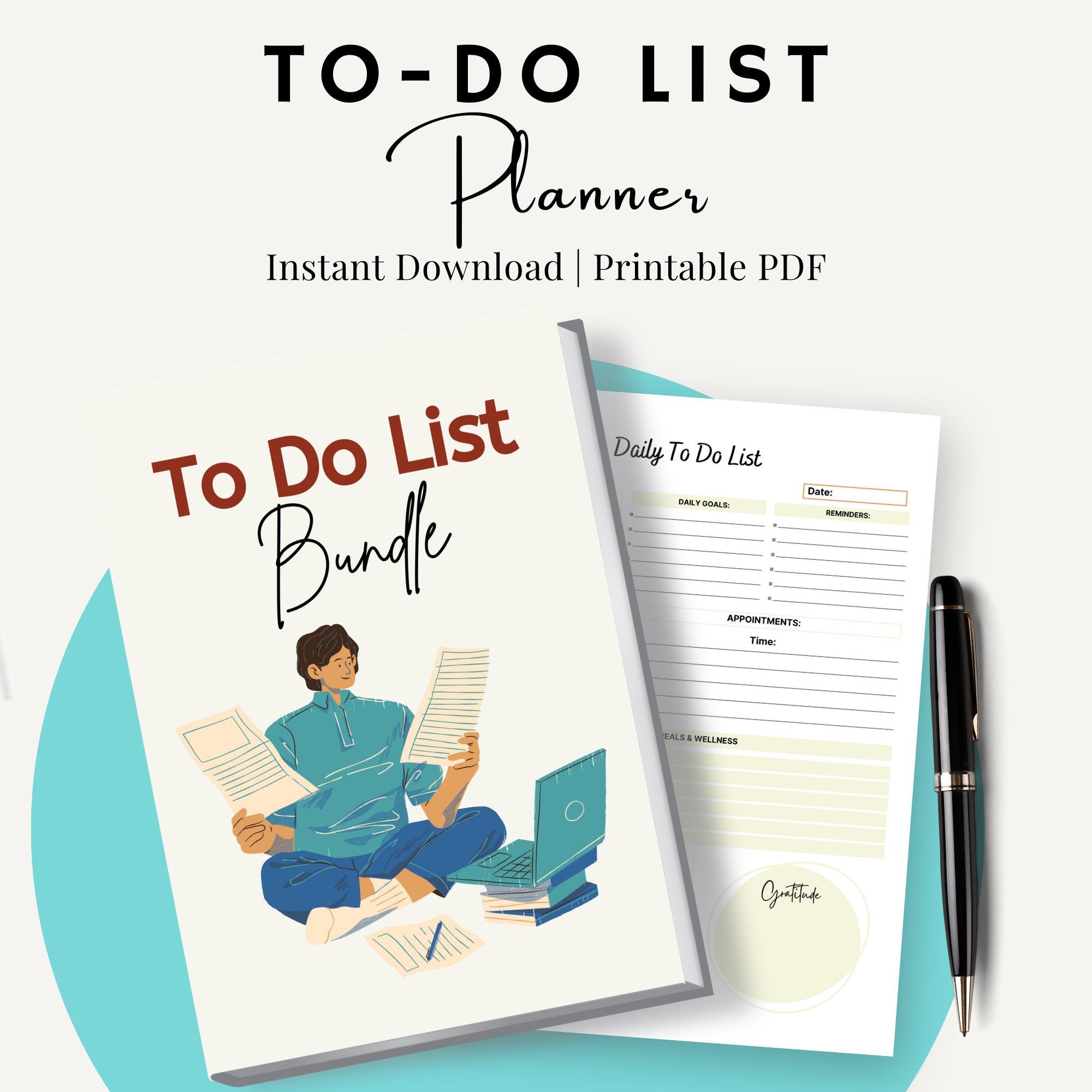 Printable To-do List Bundle: Daily, Weekly, Monthly Task Organizer ...