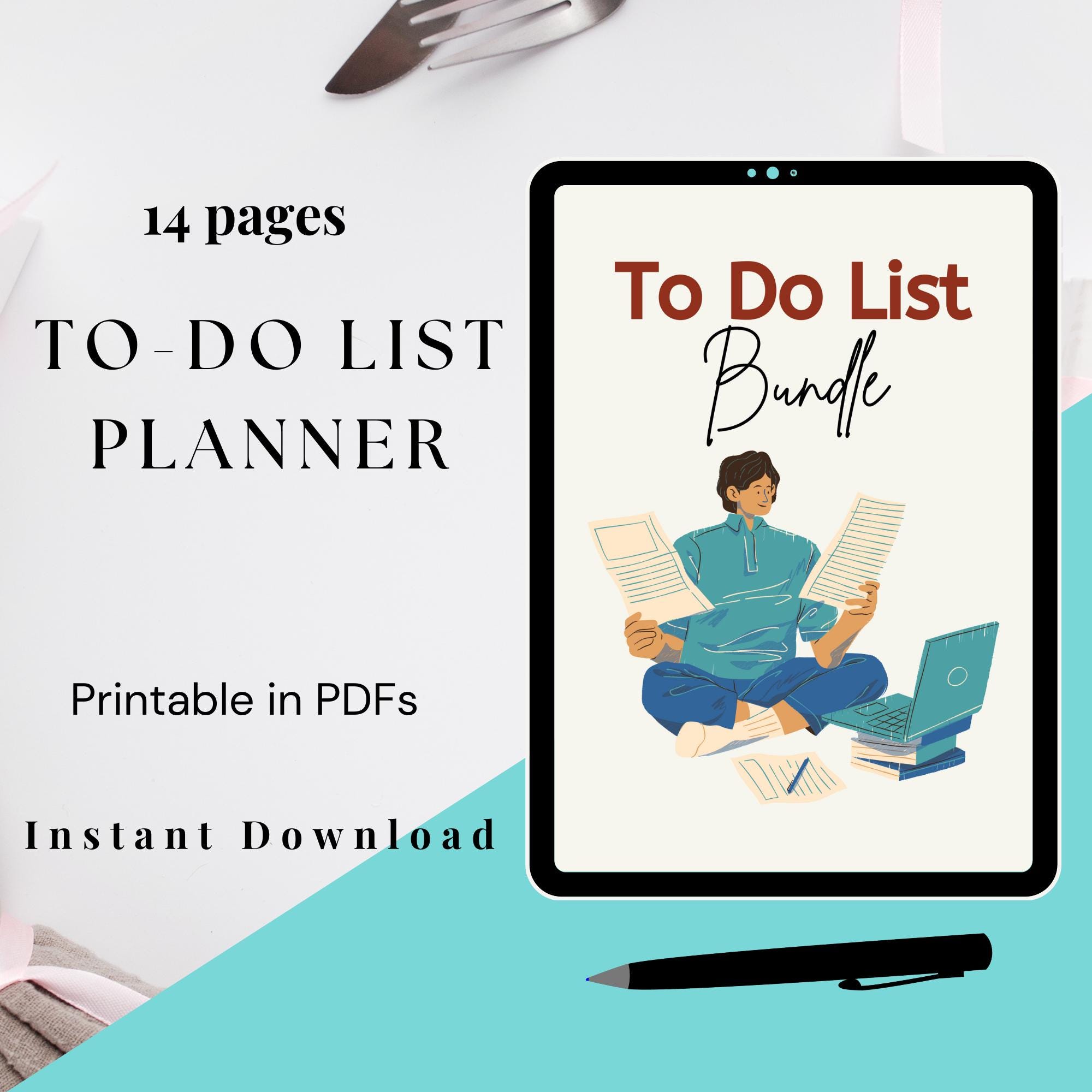 Printable To-do List Bundle: Daily, Weekly, Monthly Task Organizer ...