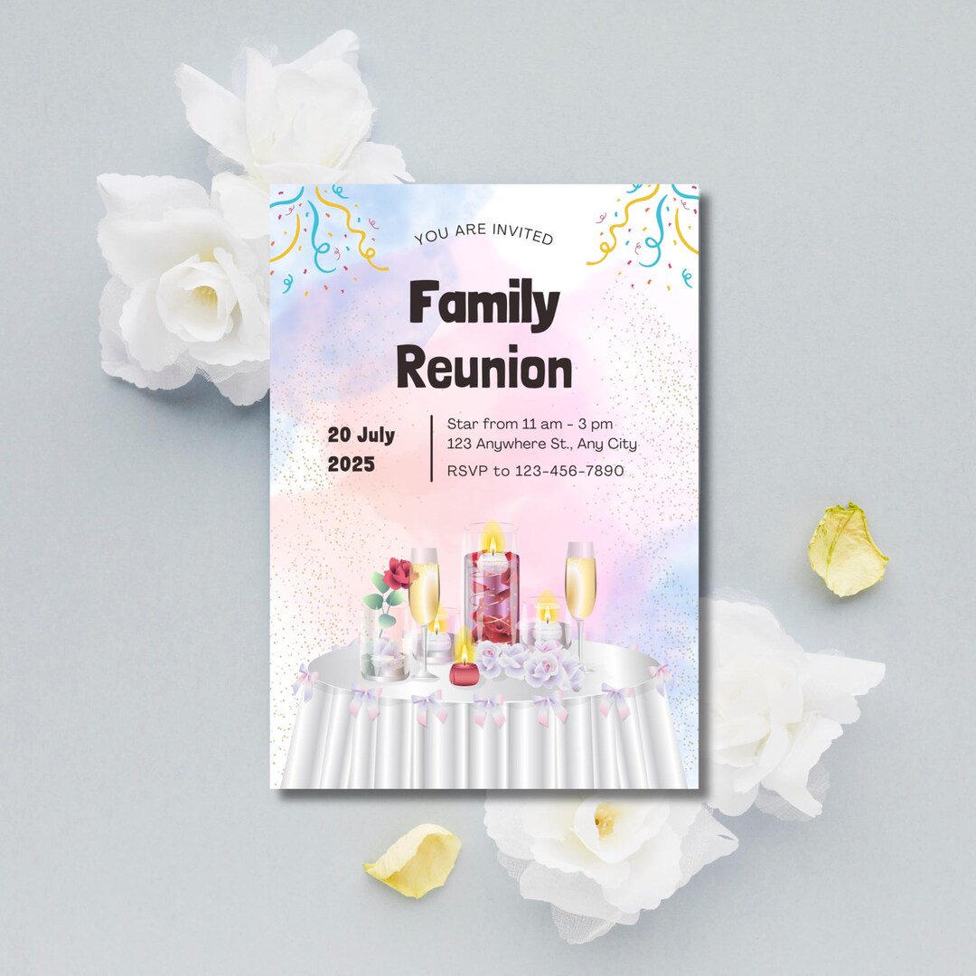 Editable Family Reunion Invitation | Printable Custom Reunion Invite ...
