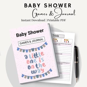 Printable Baby Shower Games & Keepsake Journal (instant Download PDF ...