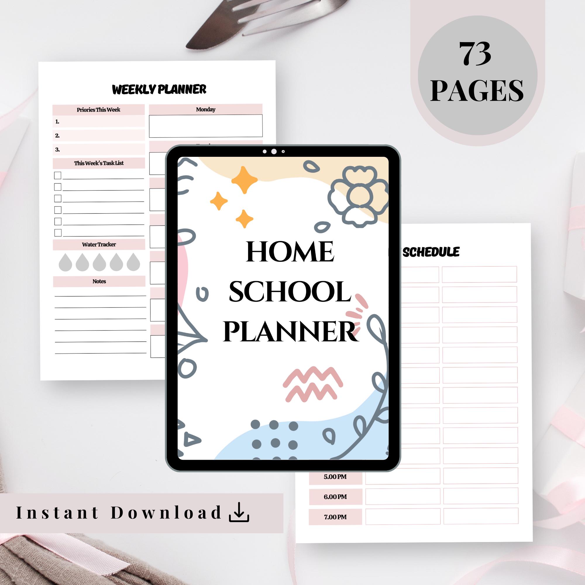 Printable Homeschool Planner: Lesson Plan & Attendance Tracker (digital ...