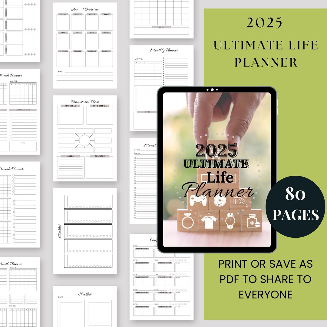 2025 Ultimate Life Planner | Goal Setting, Habit Tracker and Daily ...