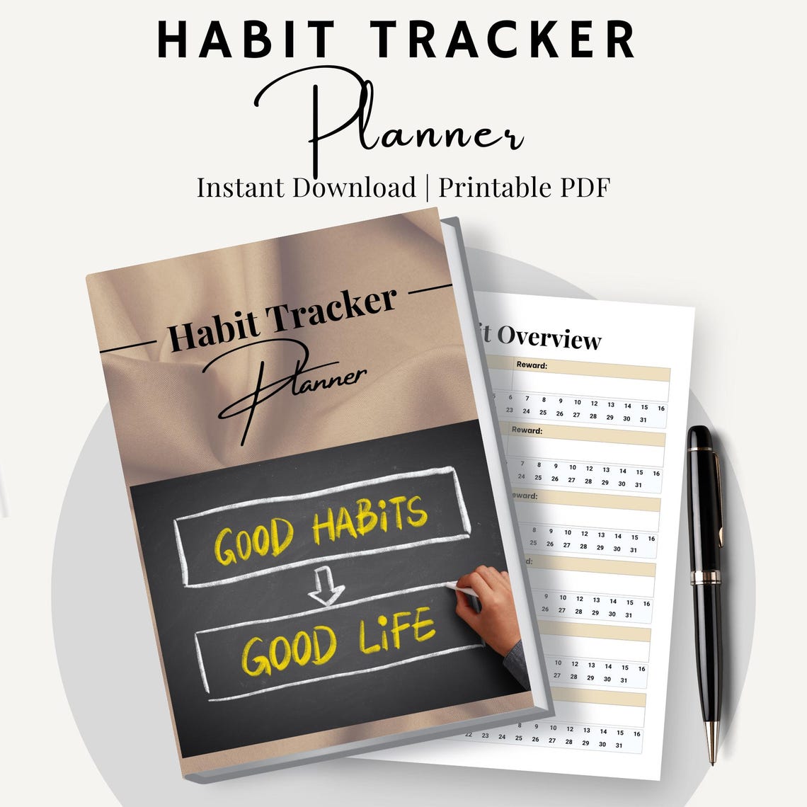 Printable Habit Tracker Planner | Daily and Weekly Habit Tracker | Goal ...