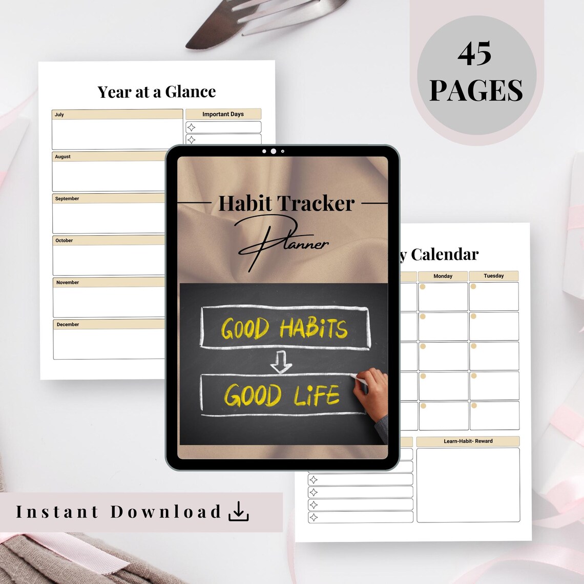 Printable Habit Tracker Planner | Daily and Weekly Habit Tracker | Goal ...