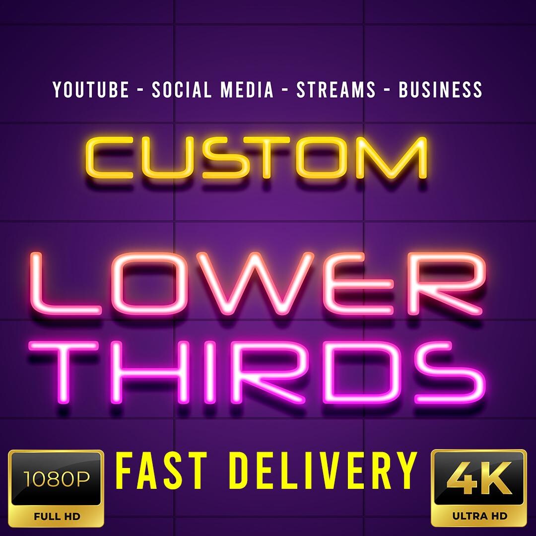 Custom Animated Lower Thirds | Youtube Subscribe Button | Stream ...