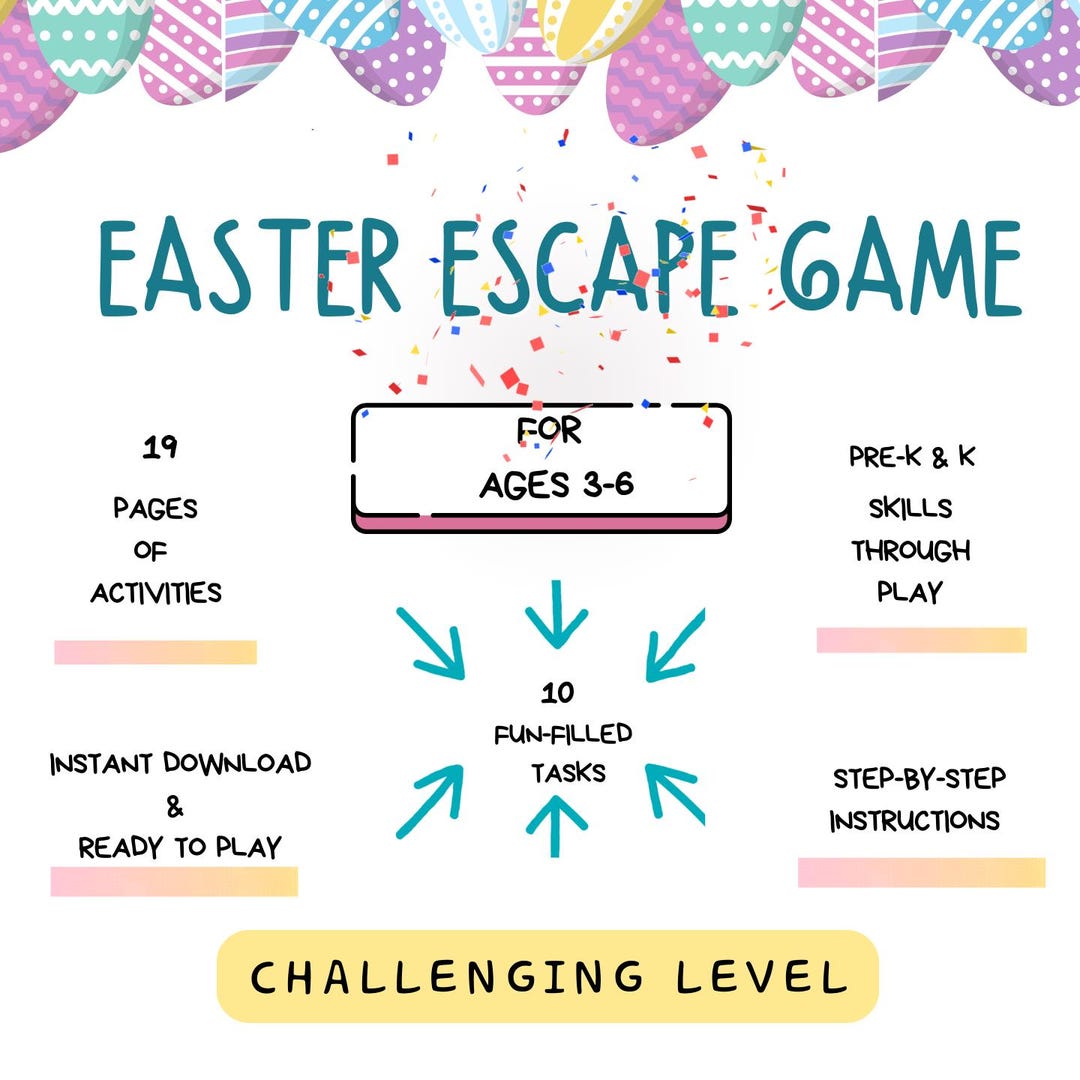 Easter Escape Room & Scavenger Hunt Bundle for Preschool-kindergarten ...
