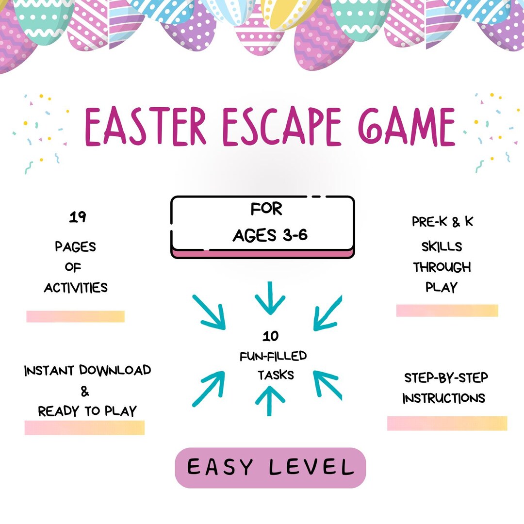 Easter Escape Game for Kids.printable Preschool & Kindergarten Easter ...