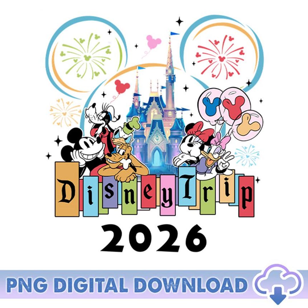 Disneytrip 2026 PNG, Mickey and Friends Magic Castle Png, Family ...