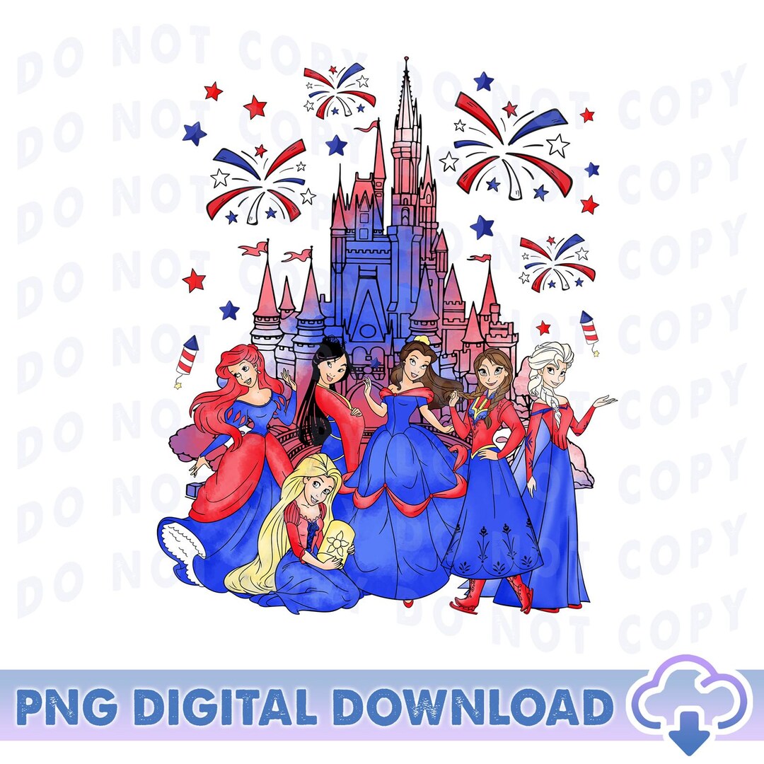 Princesses Castle 4th of July Png, Happy Independence Day Png, Fourth ...