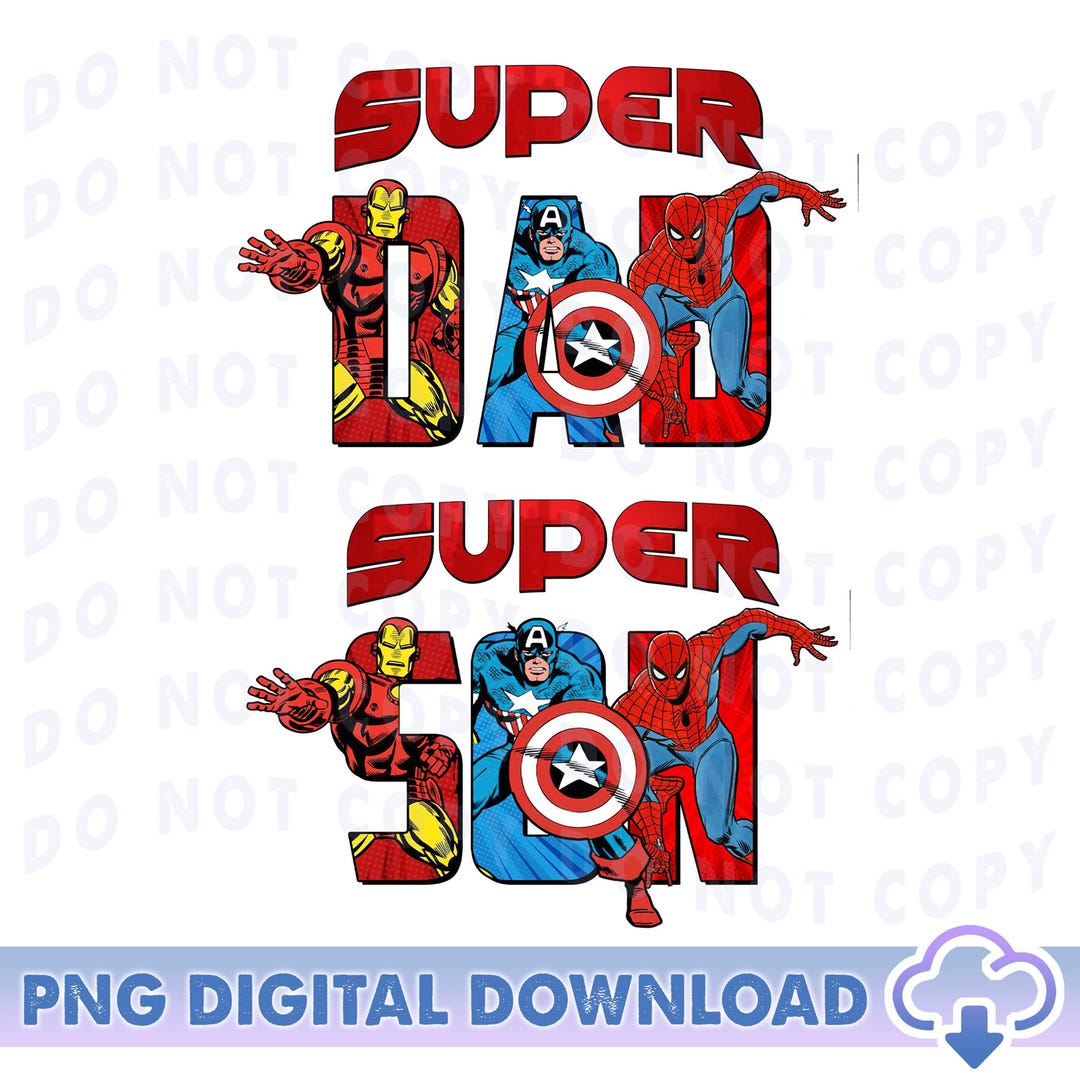 Avengers Dad Son Matching Png, Disneyland Dad Fathers Day Png, Iron Man ...