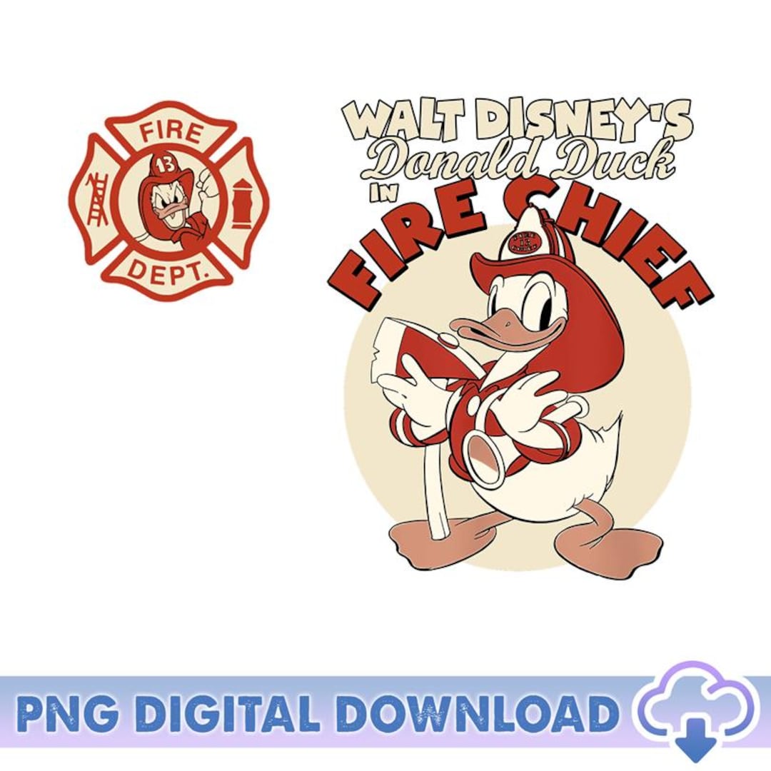 Walt Disneyworld Donald Duck Fire Chief PNG, Disneyland Family Matching ...