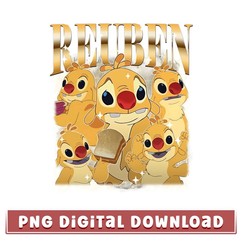 Disneyland Reuben Lilo and Stitch Homage PNG, Reuben Stitch Png, Walt ...