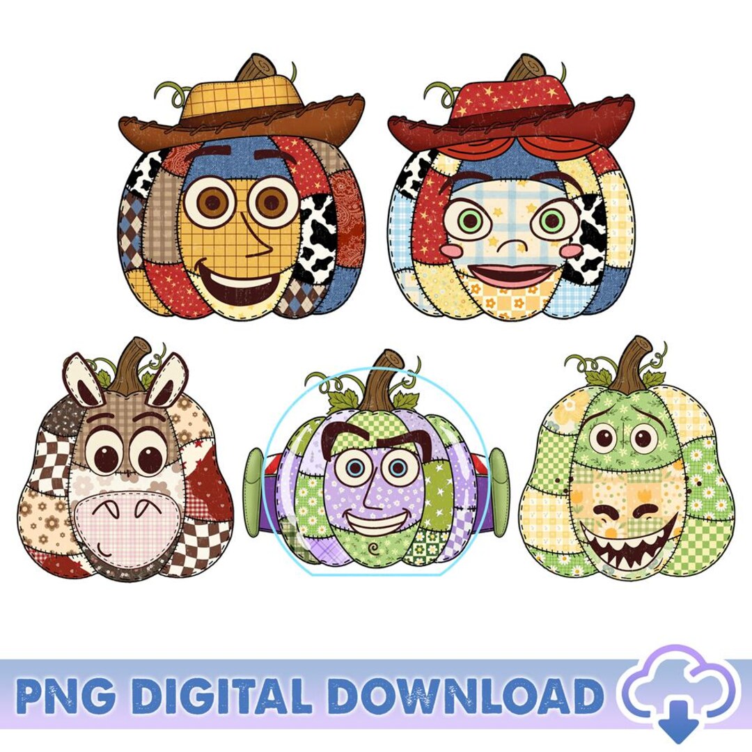 Preppy Floral Toy Story PNG Bundle, Fall Pumpkin Png, Disneyland Autumn ...