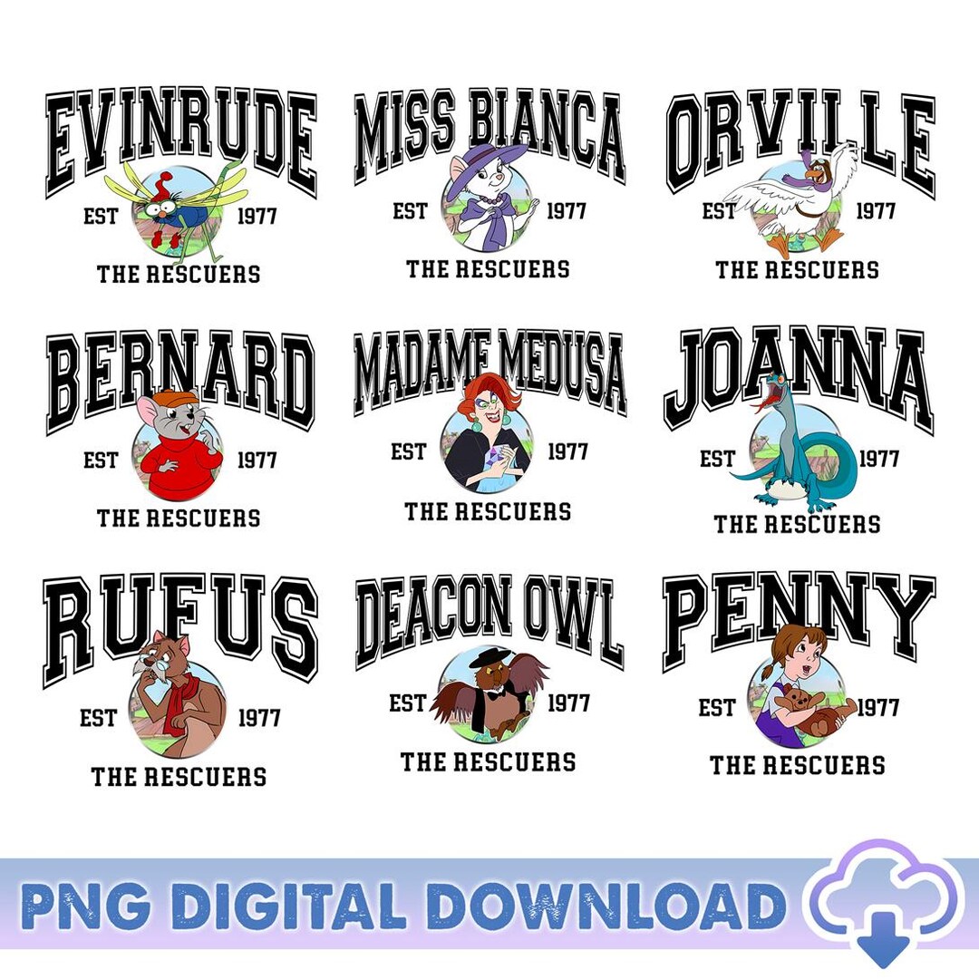 The Rescuers Characters Est 1977 PNG, Bianca Bernard Madam Medusa ...
