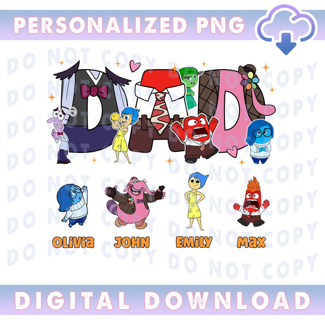 Custom Dad Inside Out Matching Png, Disneyland Inside Out Png, Father's ...